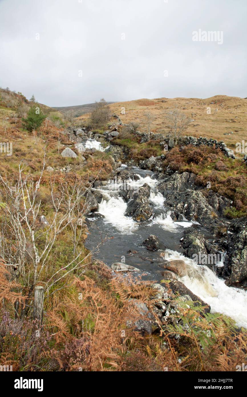 The Buchan Burn tumbling over Buchan Waterfall above Loch Trool and ...