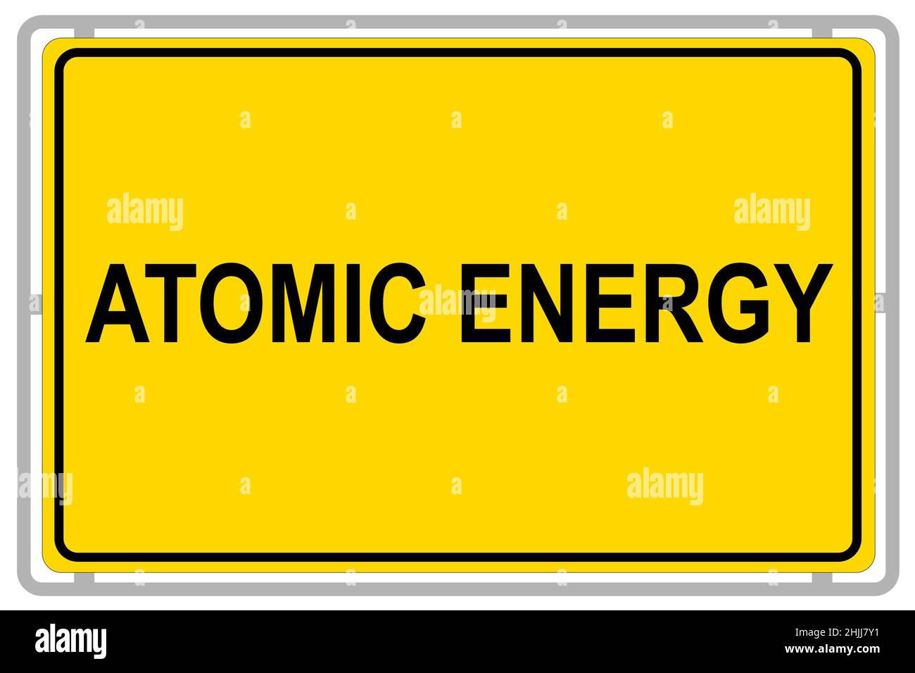 Sign Atomic Energy isolated against white background Stock Photo - Alamy