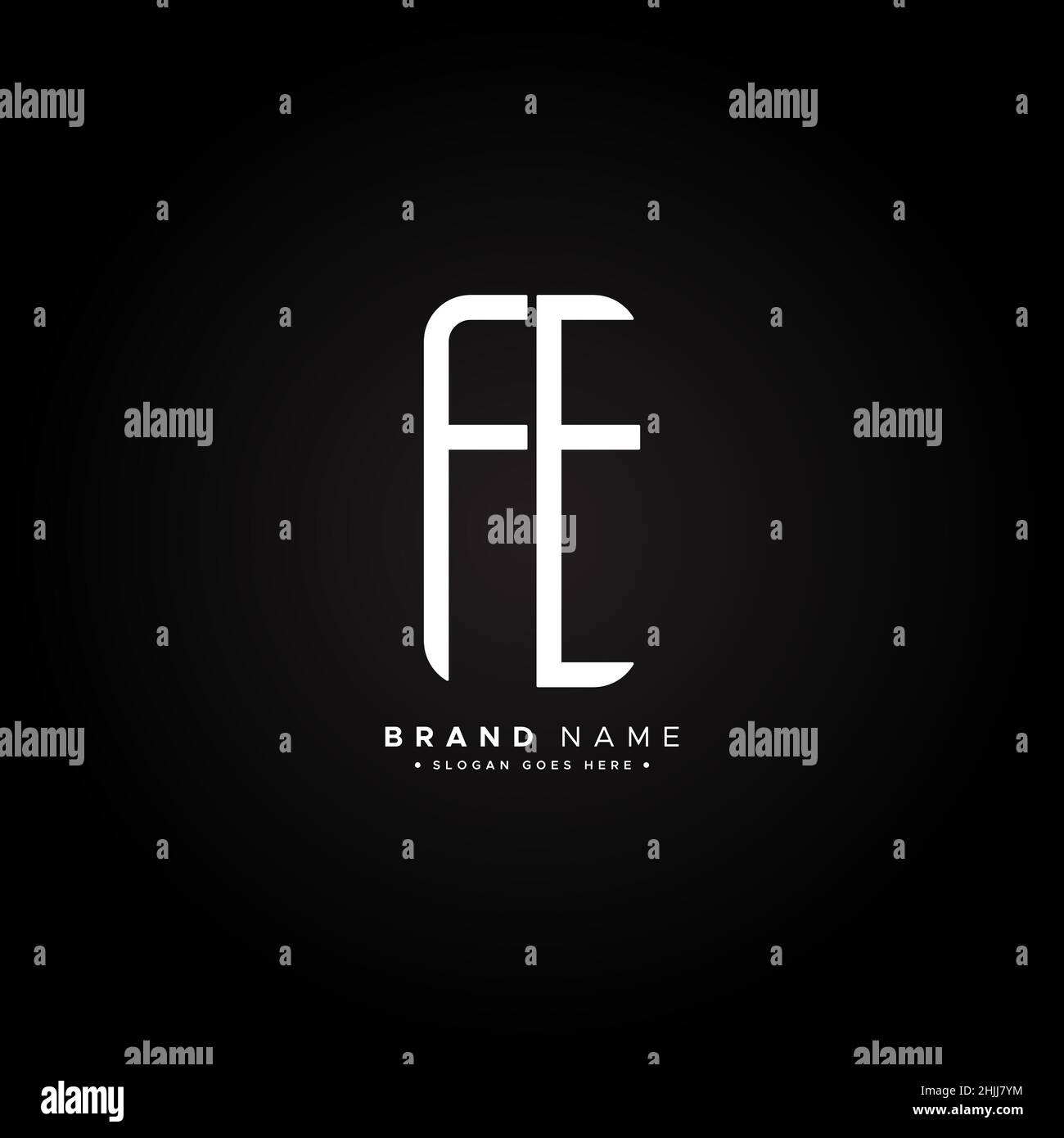 Initial Letter FE Logo - Simple Business Logo for Alphabet F and E ...