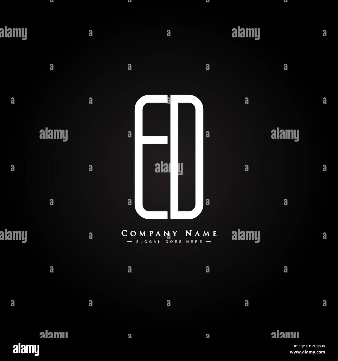 Simple Business Logo for Initial Letter ED - Alphabet Logo Stock Vector ...