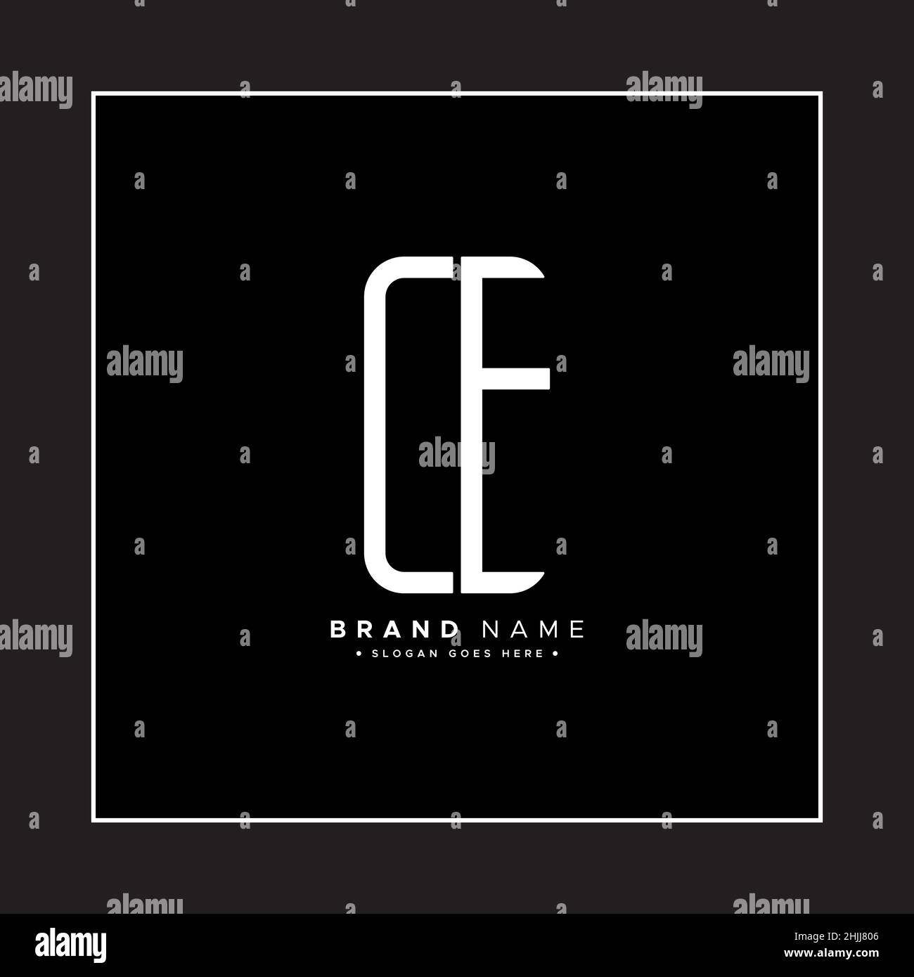 Initial Letter CE Logo - Minimal Business Logo for Alphabet C and E ...