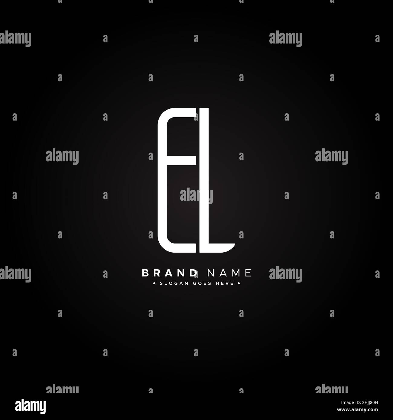 Simple Business Logo for Initial Letter EL - Alphabet Logo Stock Vector ...