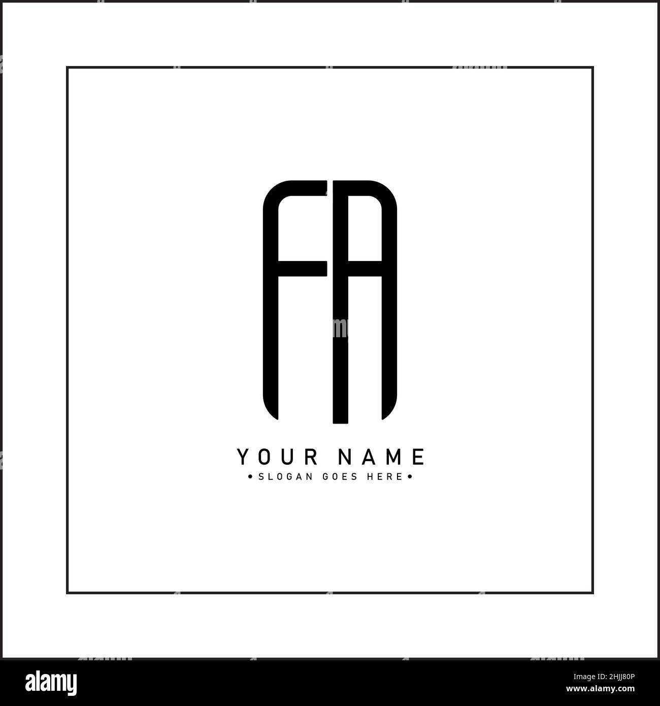 Initial Letter FA Logo - Simple Business Logo for Alphabet F and A ...