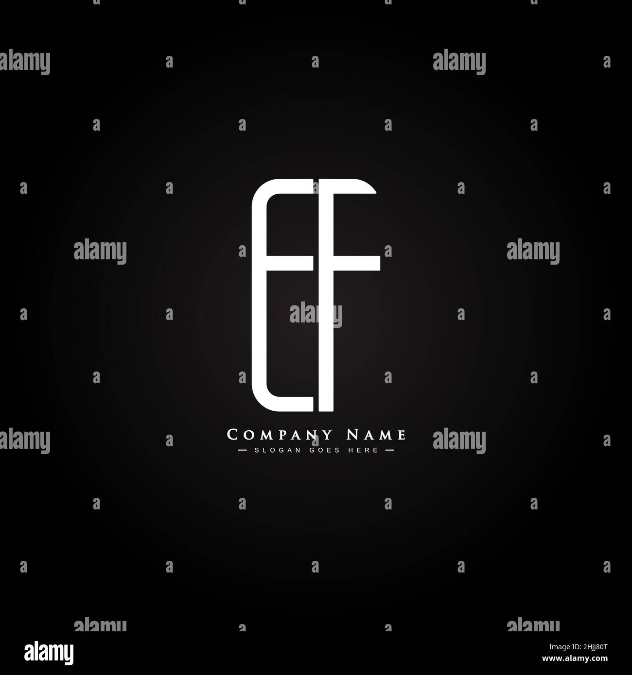 Minimal Business logo for Alphabet EF - Initial Letter E and F Logo ...