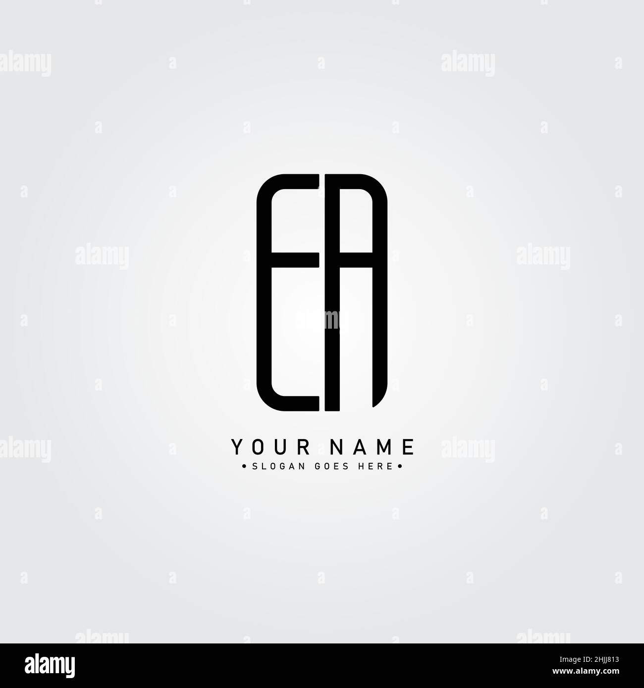 Initial Letter EA Logo - Simple Business Logo for Alphabet E and A ...