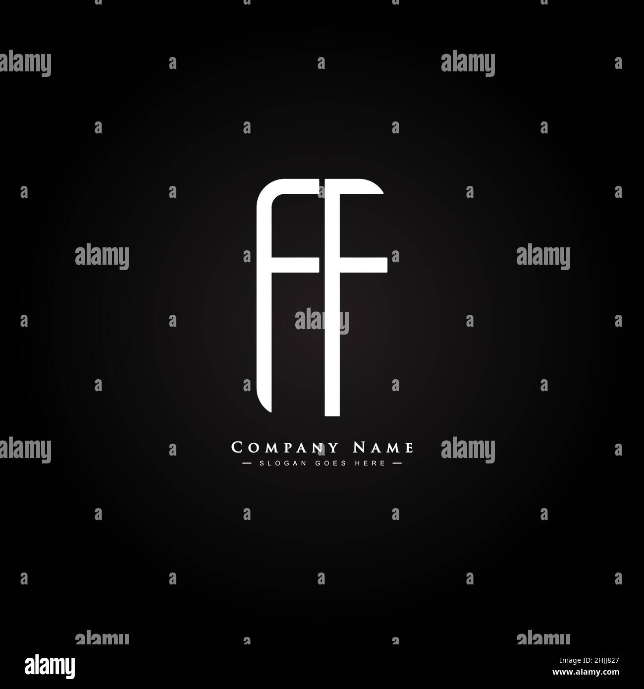 Minimal Business logo for Alphabet FF - Initial Letter FF Logo Stock ...