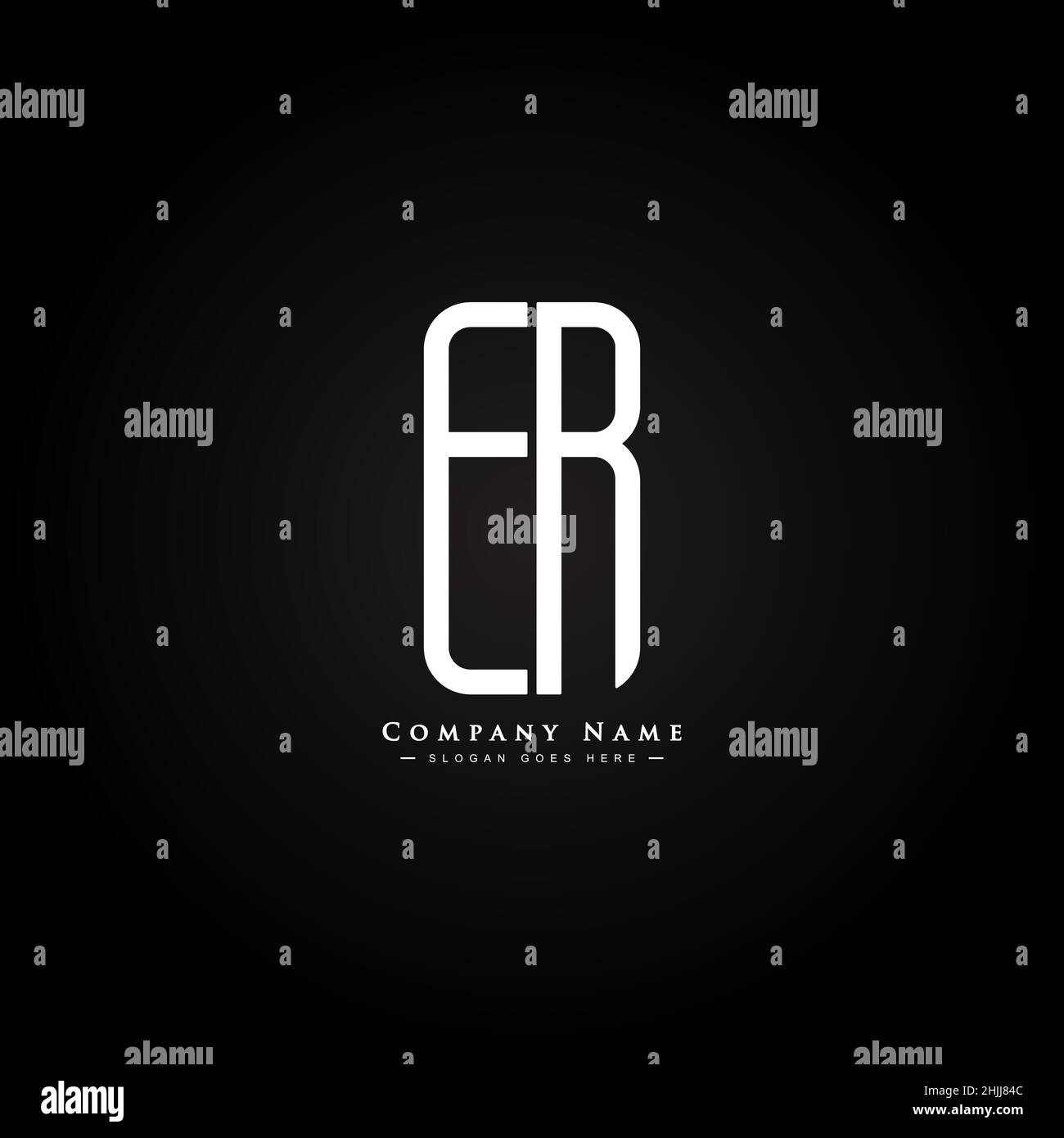 Simple Business Logo for Initial Letter ER - Alphabet Logo Stock Vector ...
