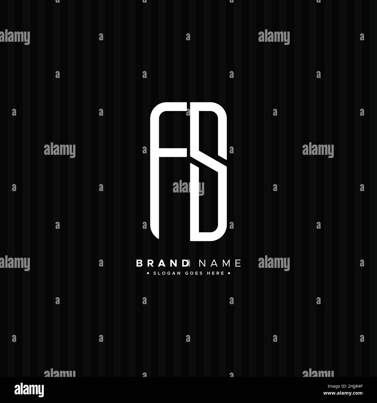 Initial Letter FS Logo - Simple Business Logo for Alphabet F and S ...