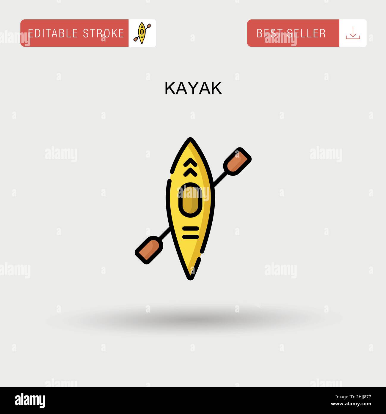 Summer adventure kayak Stock Vector Images - Alamy