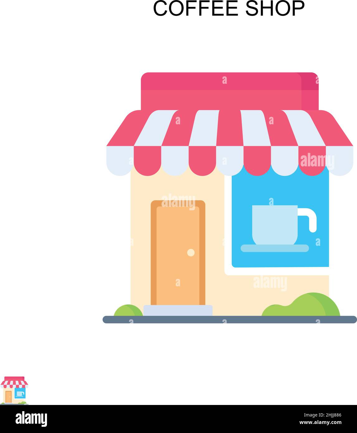 Coffee shop Simple vector icon. Illustration symbol design template for ...