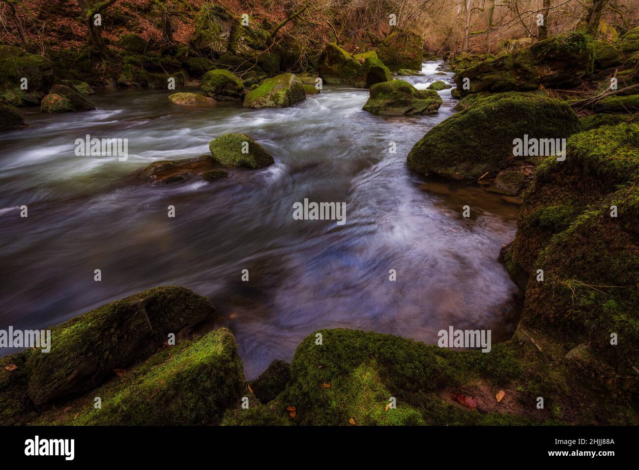 The Irrel Waterfalls in the lower reaches of the Prüm River, Germany ...