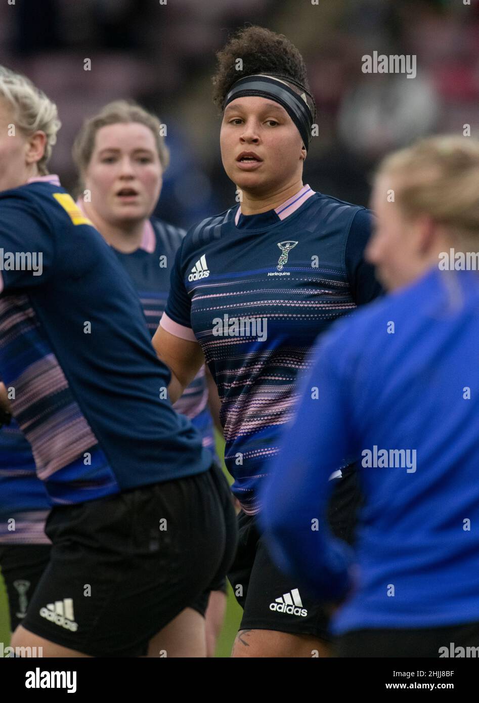 TWICKENHAM - ENGLAND 29 JAN 22: Shaunagh Brown ( Harlequins) in action ...