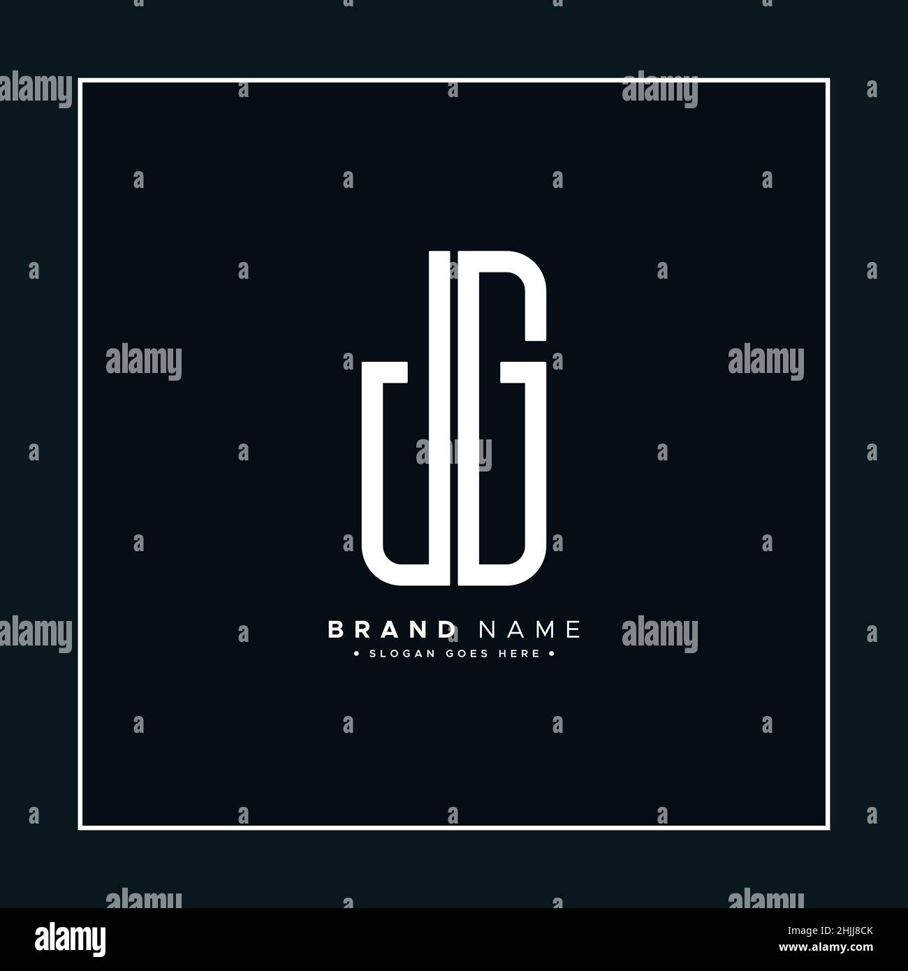 Minimal Business logo for Alphabet JG - Initial Letter J and G Logo ...