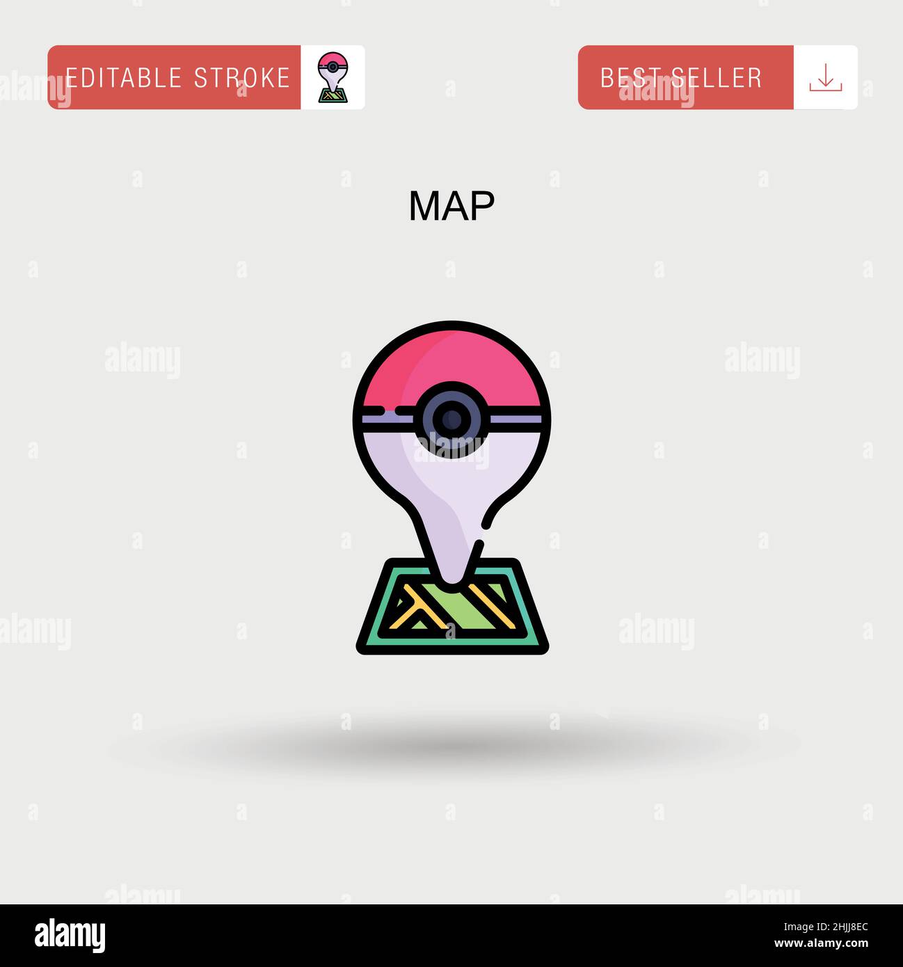 Map Simple vector icon Stock Vector Image & Art - Alamy