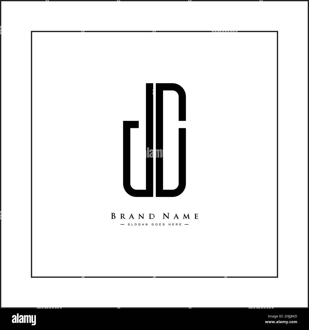 Simple Business Logo for Initial Letter JC - Alphabet Logo Stock Vector ...