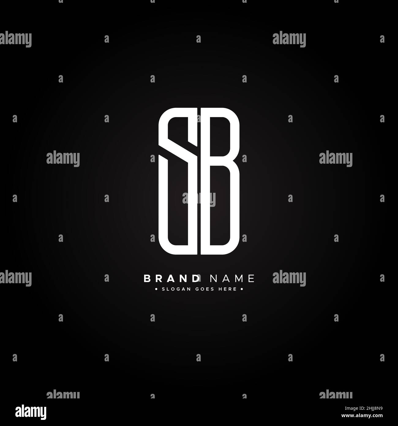 Initial Letter SB Logo - Simple Business Logo for Alphabet S and B Stock Vector Image & Art - Alamy