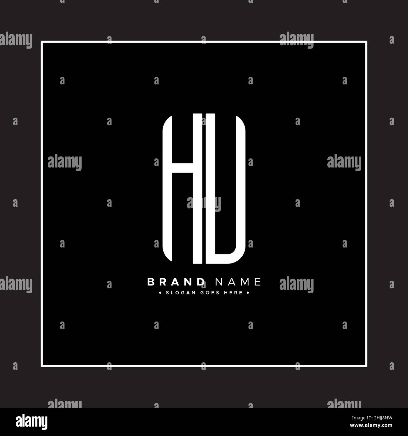 Initial Letter HU Logo - Simple Business Logo for Alphabet H and U Stock Vector Image & Art - Alamy