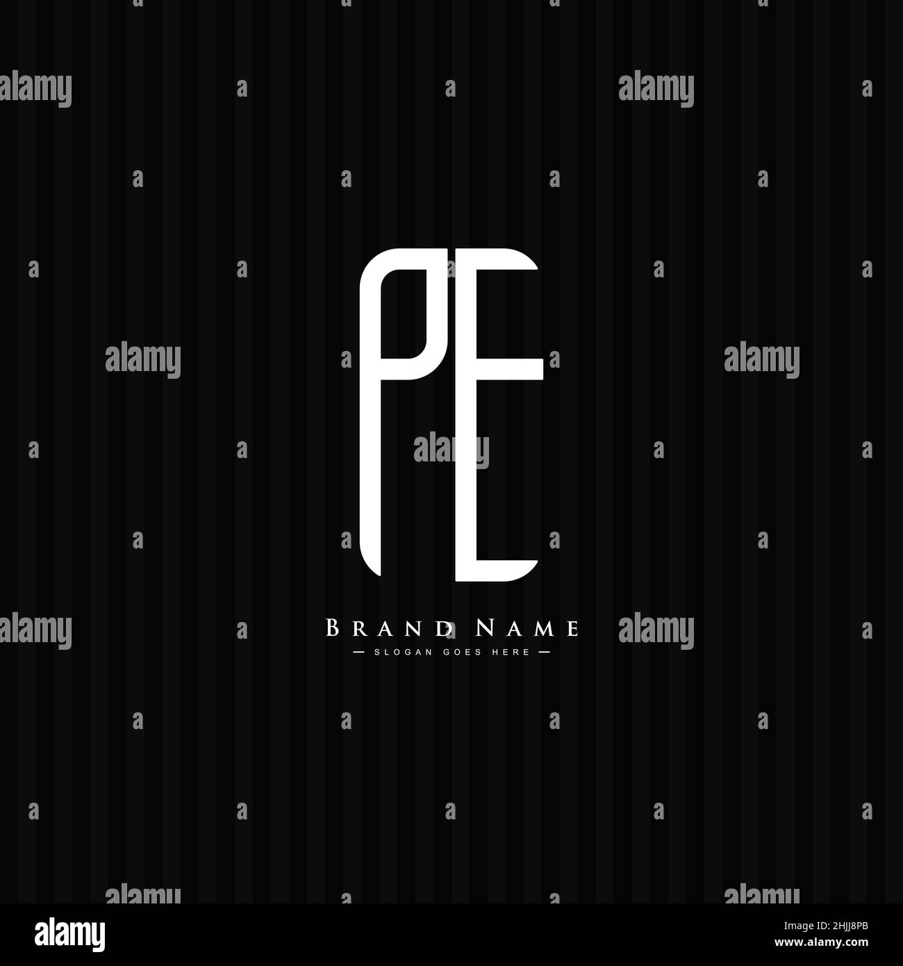 Minimal Business logo for Alphabet PE - Initial Letter P and E Logo ...