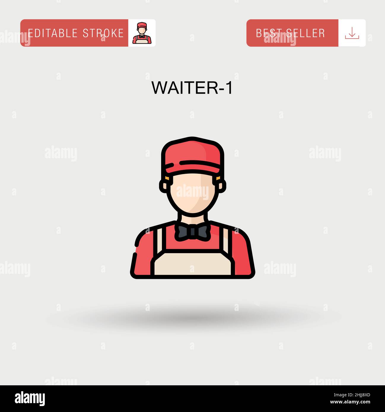 Male waiter hand serving Stock Vector Images - Alamy