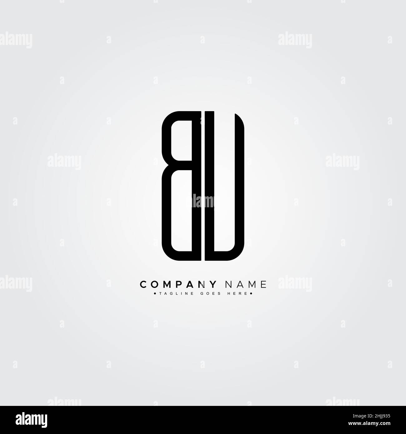 Minimal Business logo for Alphabet BU - Initial Letter B and U Logo Stock Vector Image & Art - Alamy