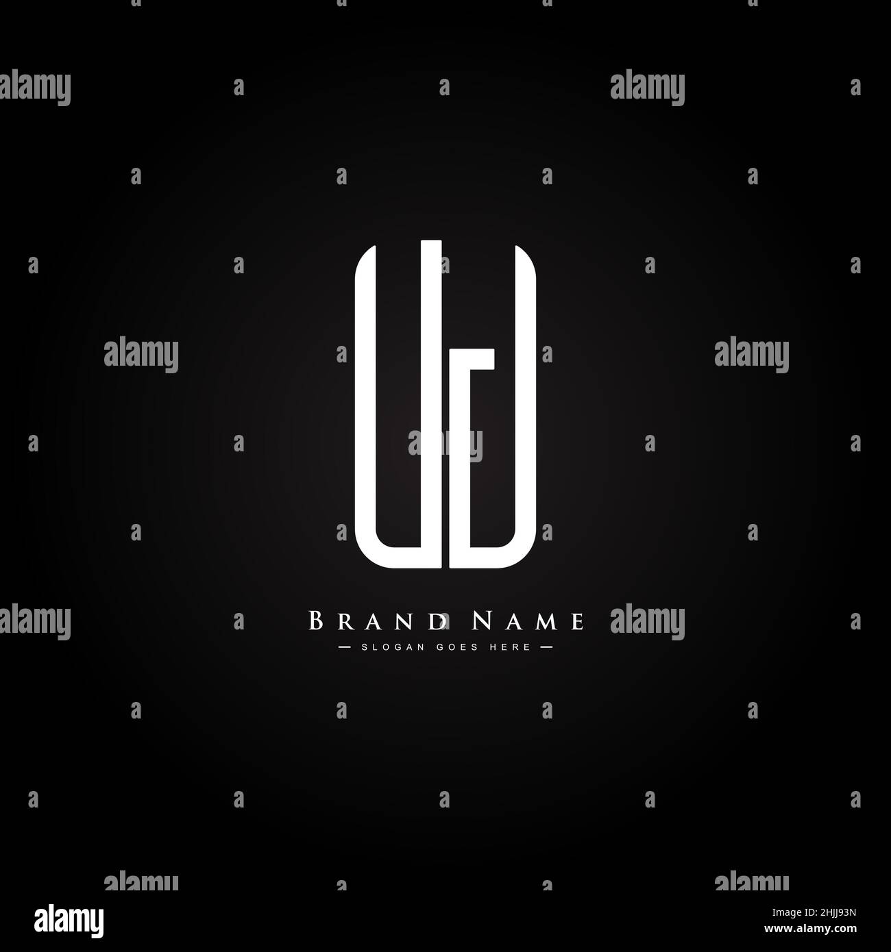 Initial Letter UJ Logo - Simple Business Logo for Alphabet U and J ...