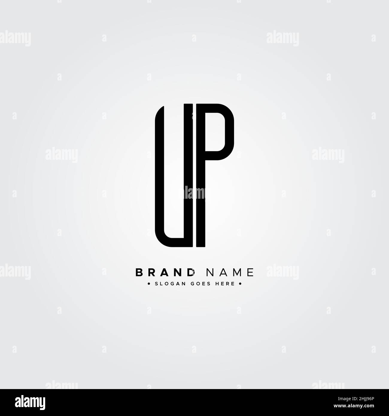 Simple Business Logo for Initial Letter UP - Alphabet Logo Stock Vector ...