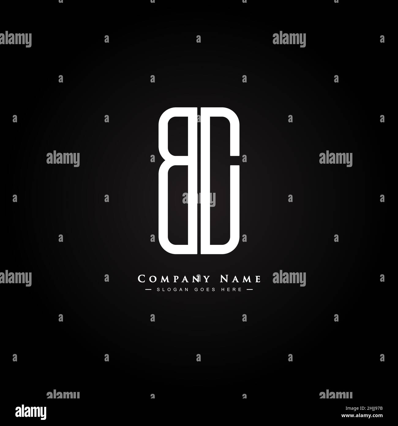 Simple Business Logo for Initial Letter BC - Alphabet Logo Stock Vector ...