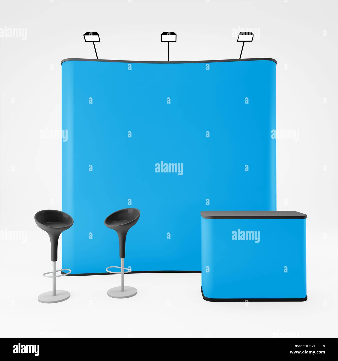 Exhibition Display Stand Mockup 3D Rendering Stock Photo - Alamy