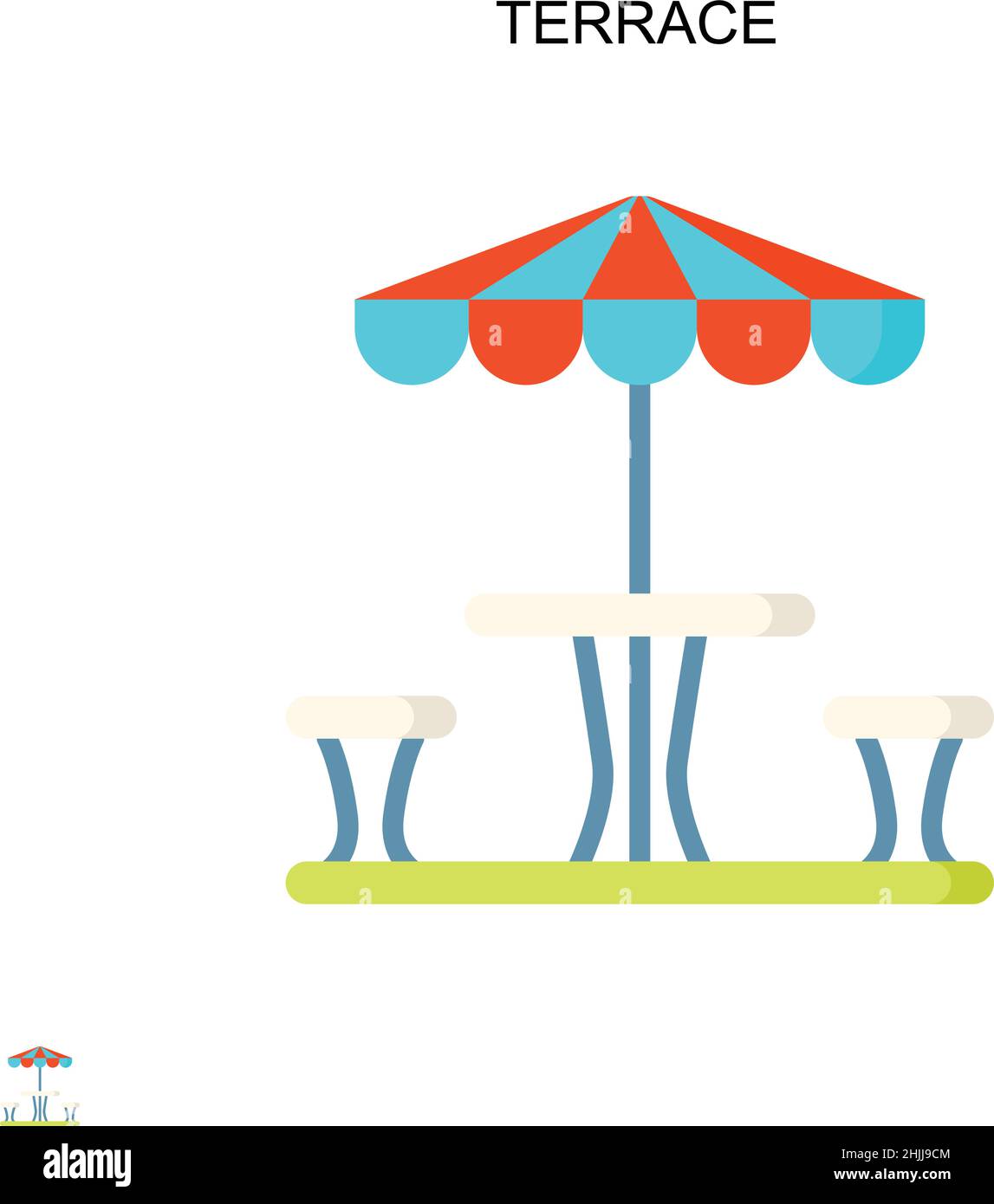 Terrace Simple vector icon. Illustration symbol design template for web ...