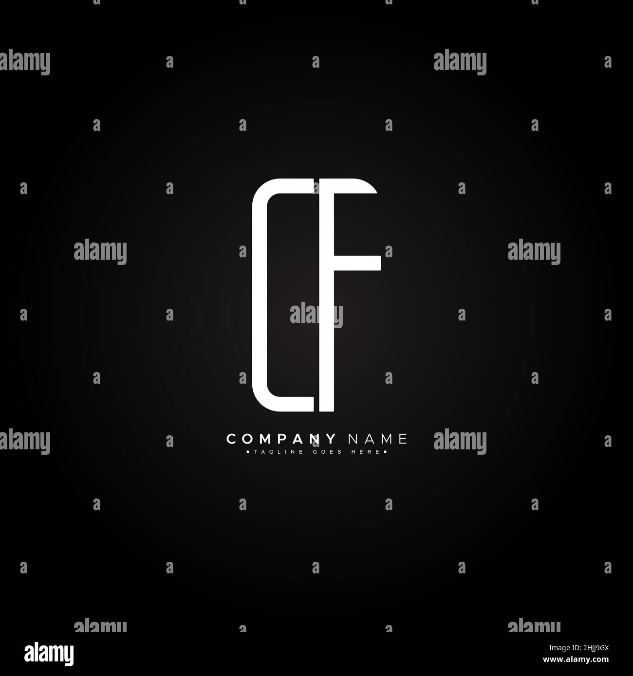 Initial Letter CF Logo - Minimal Business Logo for Alphabet C and F Stock Vector Image & Art - Alamy