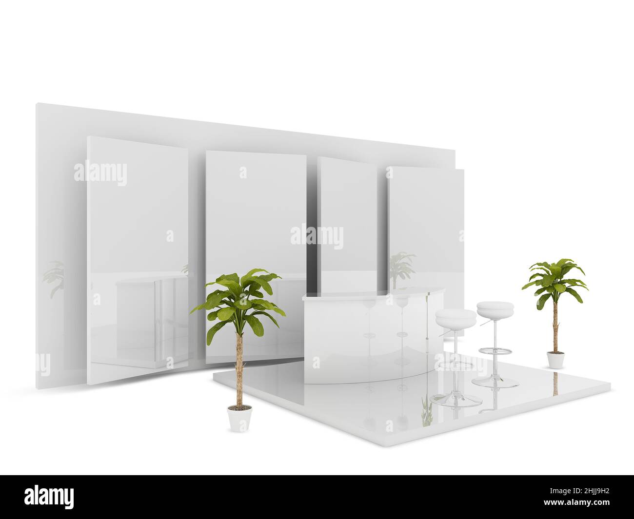 Exhibition Display Stand Mockup 3D Rendering Stock Photo - Alamy