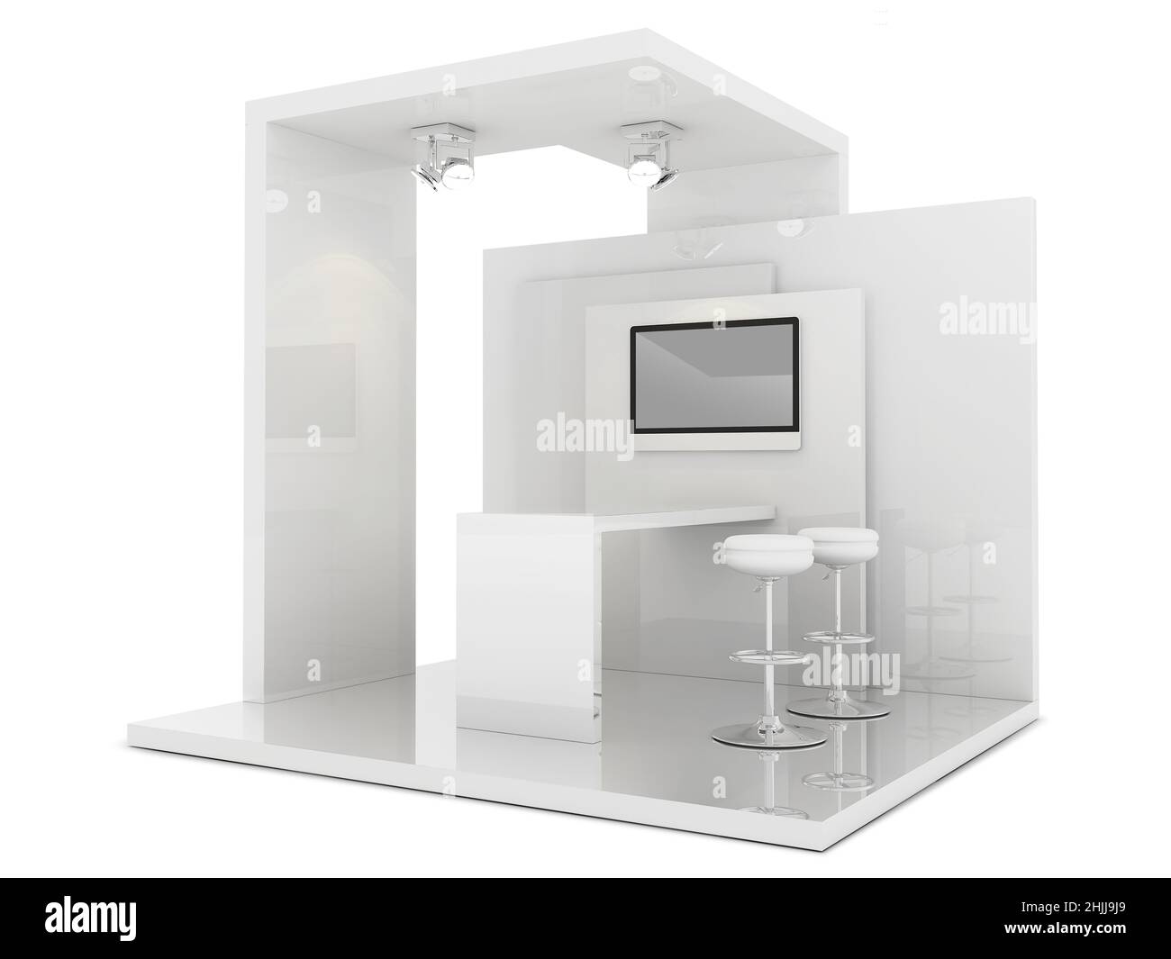 Exhibition Display Stand Mockup 3D Rendering Stock Photo - Alamy
