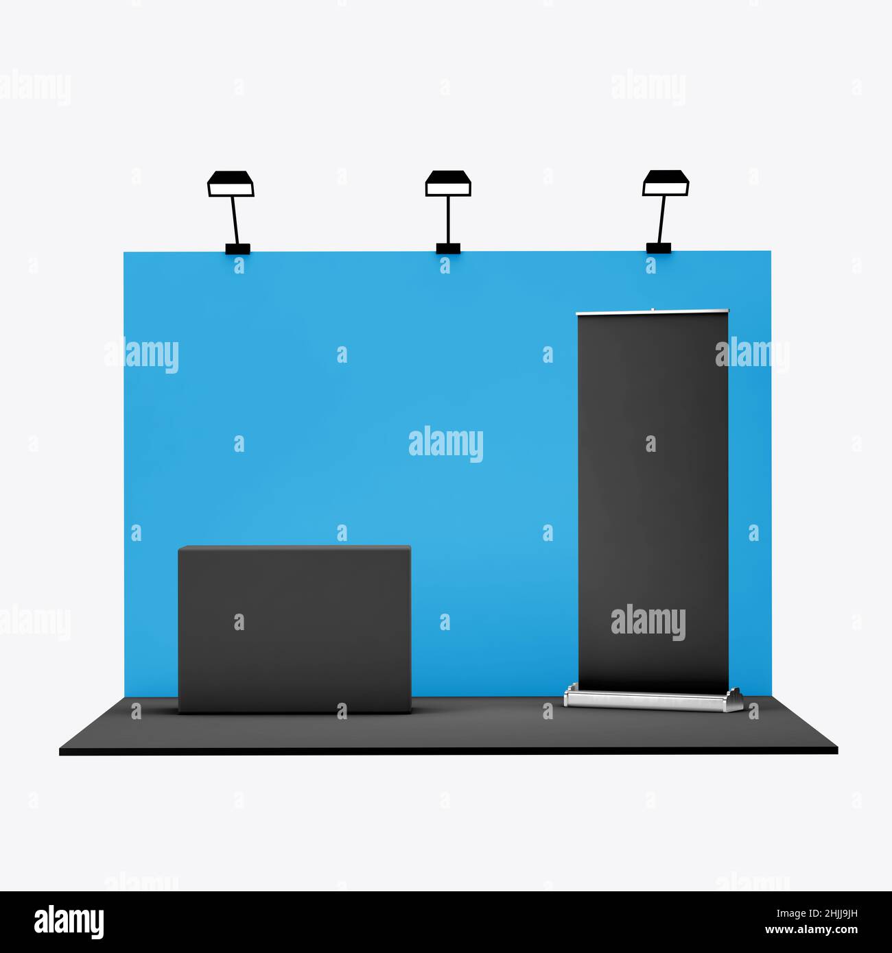Exhibition Display Stand Mockup 3D Rendering Stock Photo - Alamy