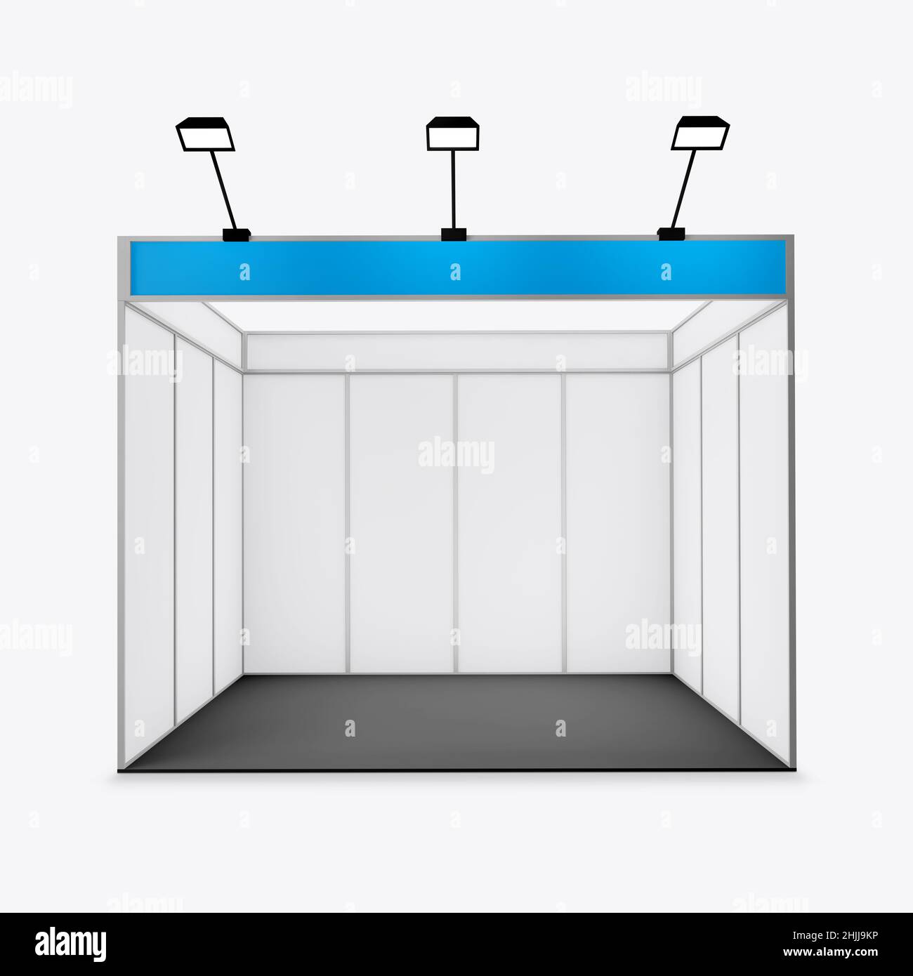 Exhibition Display Stand Mockup 3D Rendering Stock Photo - Alamy