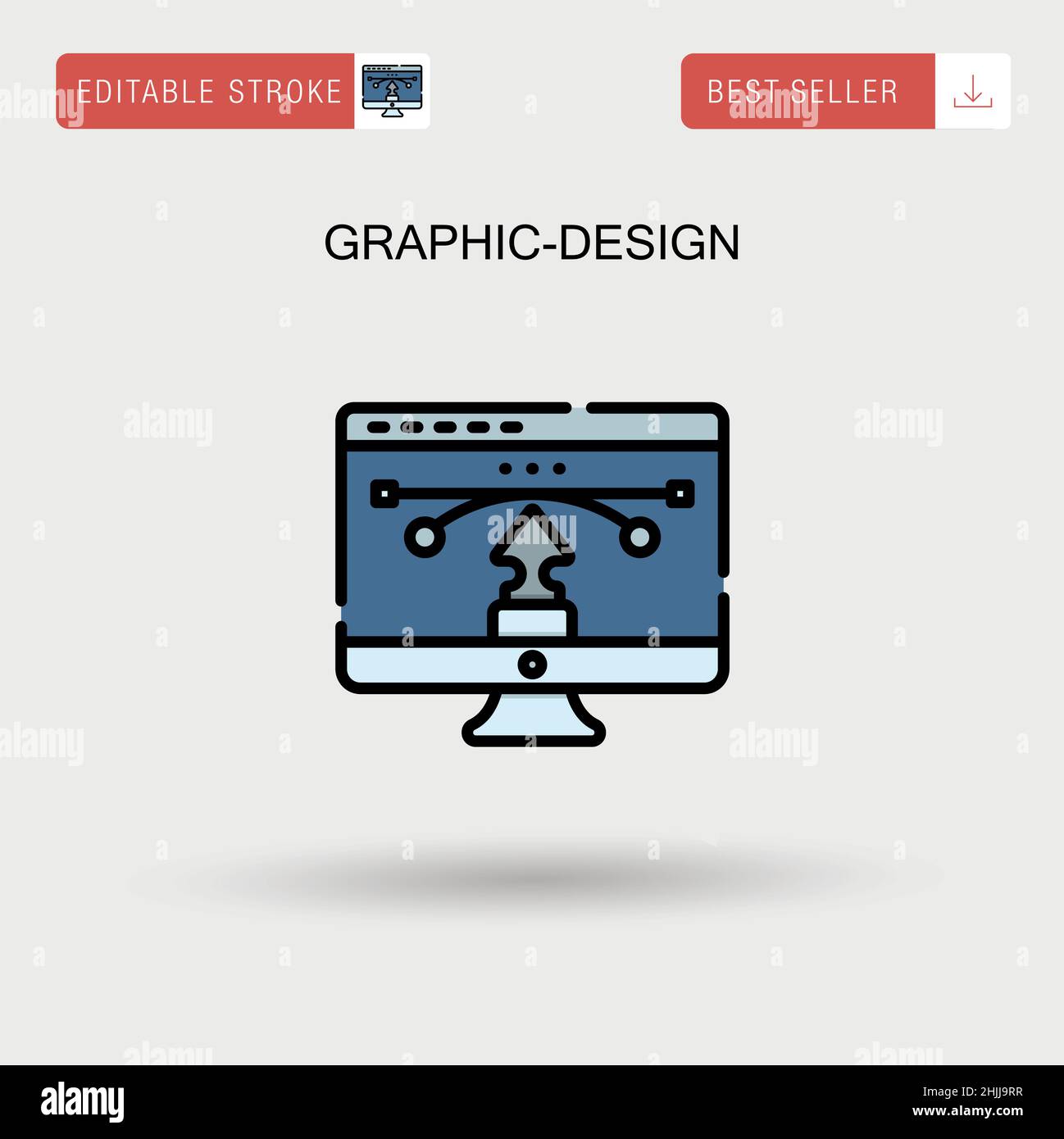 Graphic-design Simple vector icon Stock Vector Image & Art - Alamy