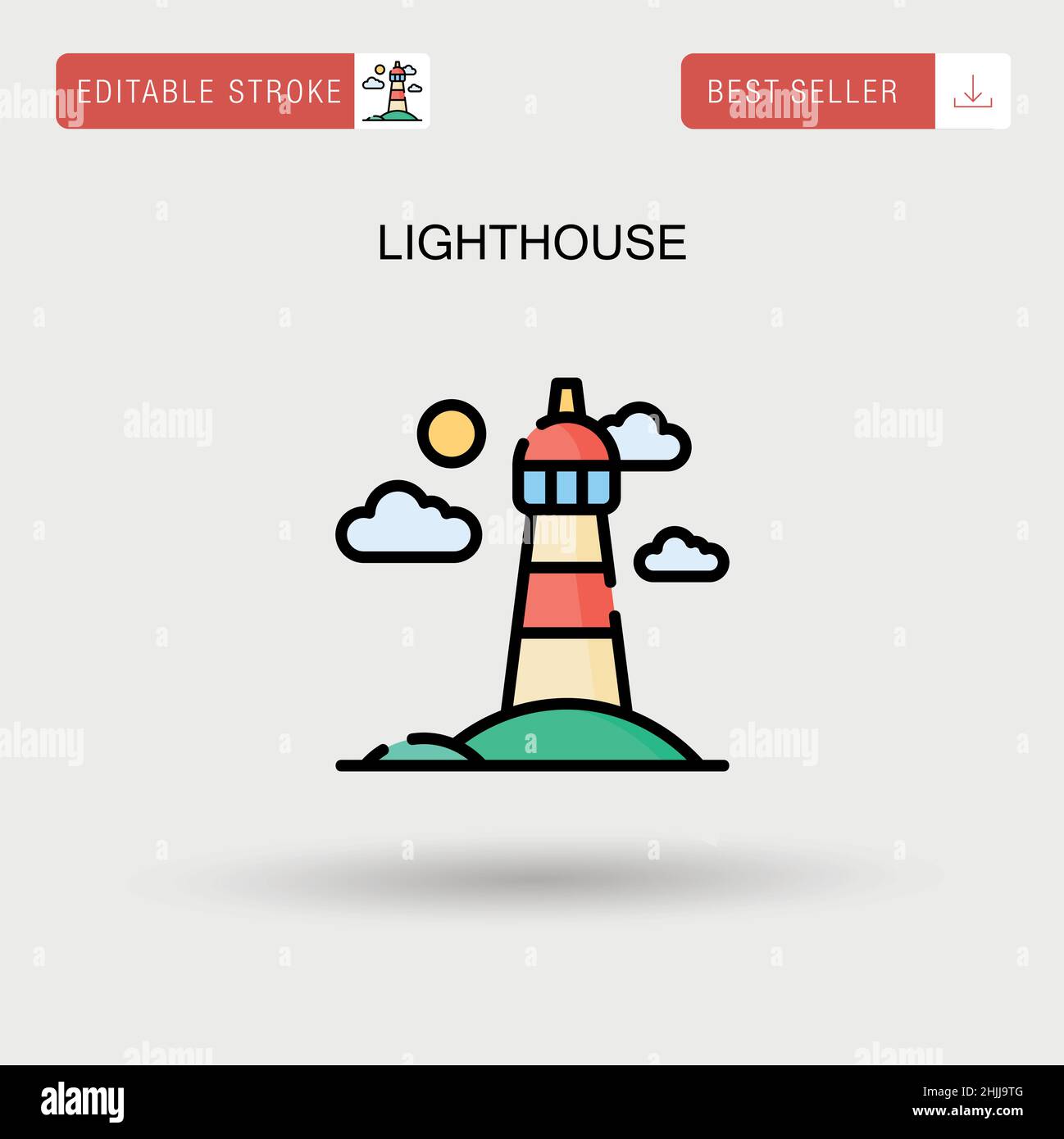 Lighthouse Simple vector icon Stock Vector Image & Art - Alamy