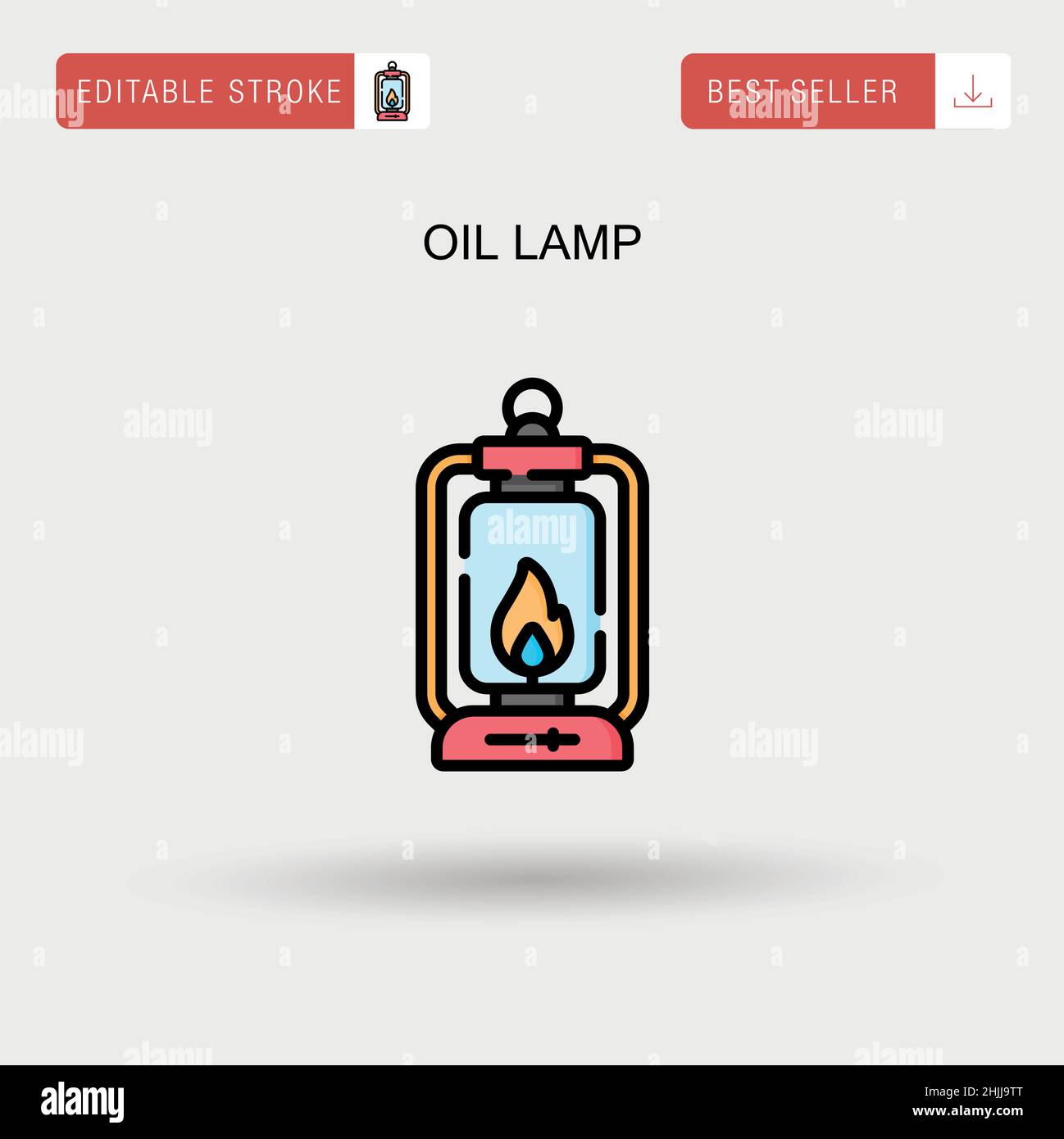Oil lamp Simple vector icon Stock Vector Image & Art - Alamy