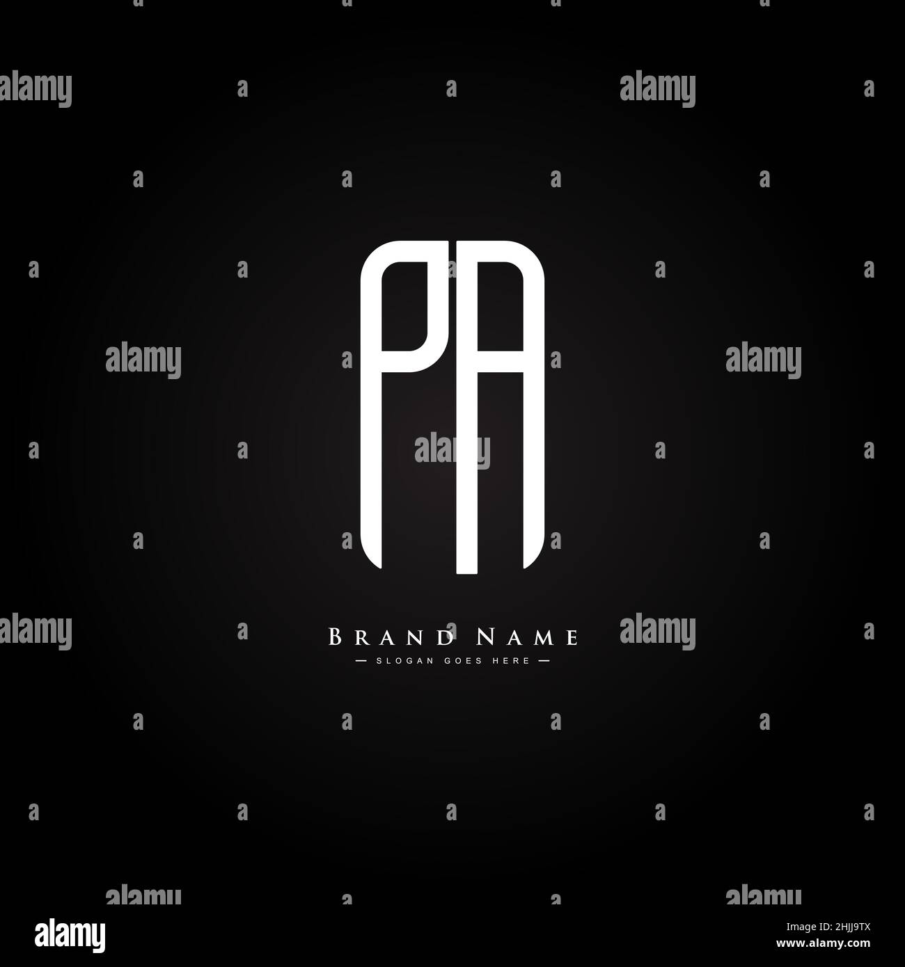 Minimal Business logo for Alphabet PA - Initial Letter P and A Logo ...