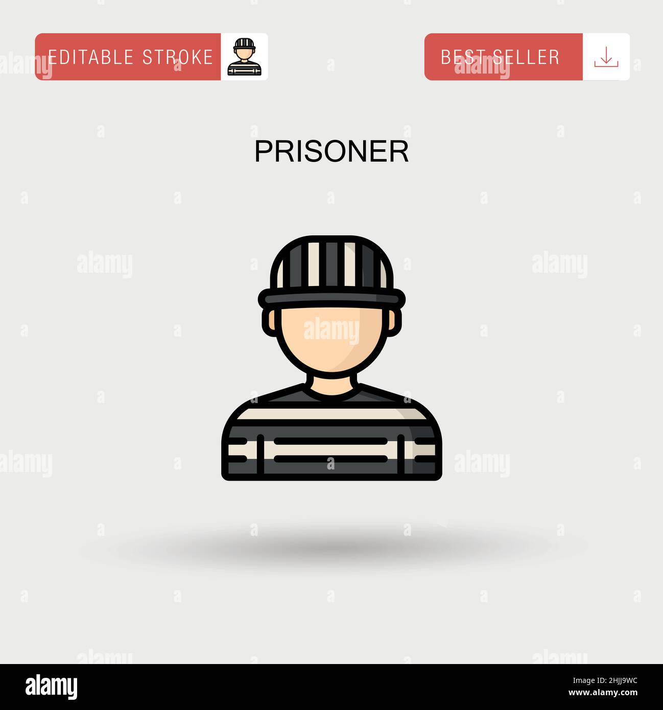 Prisoner Simple vector icon Stock Vector Image & Art - Alamy