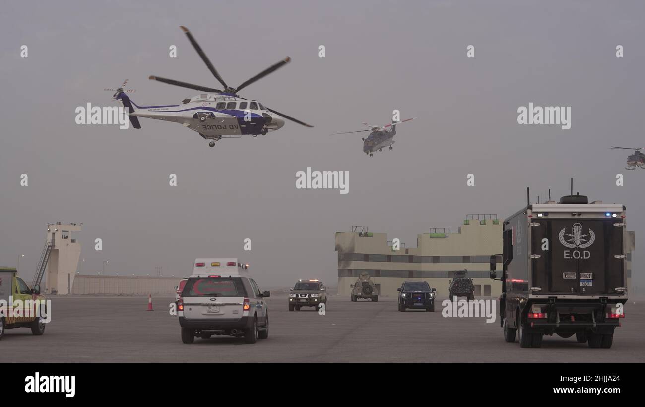 Dhahran. 29th Jan, 2022. Photo taken on Jan. 29, 2022 shows the closing ...