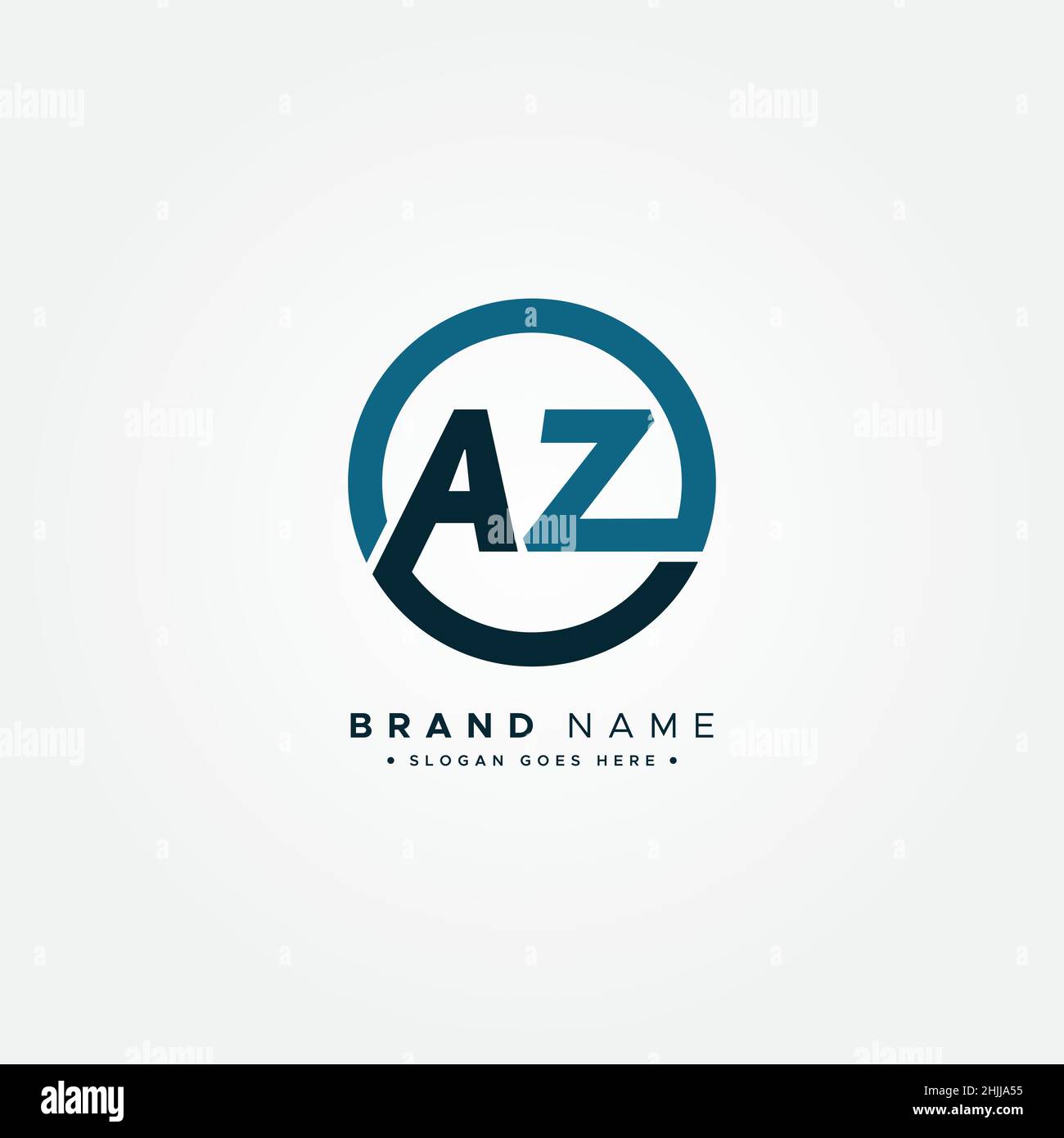 Simple Business Logo for Initial Letter AZ - Alphabet Logo Stock Vector ...