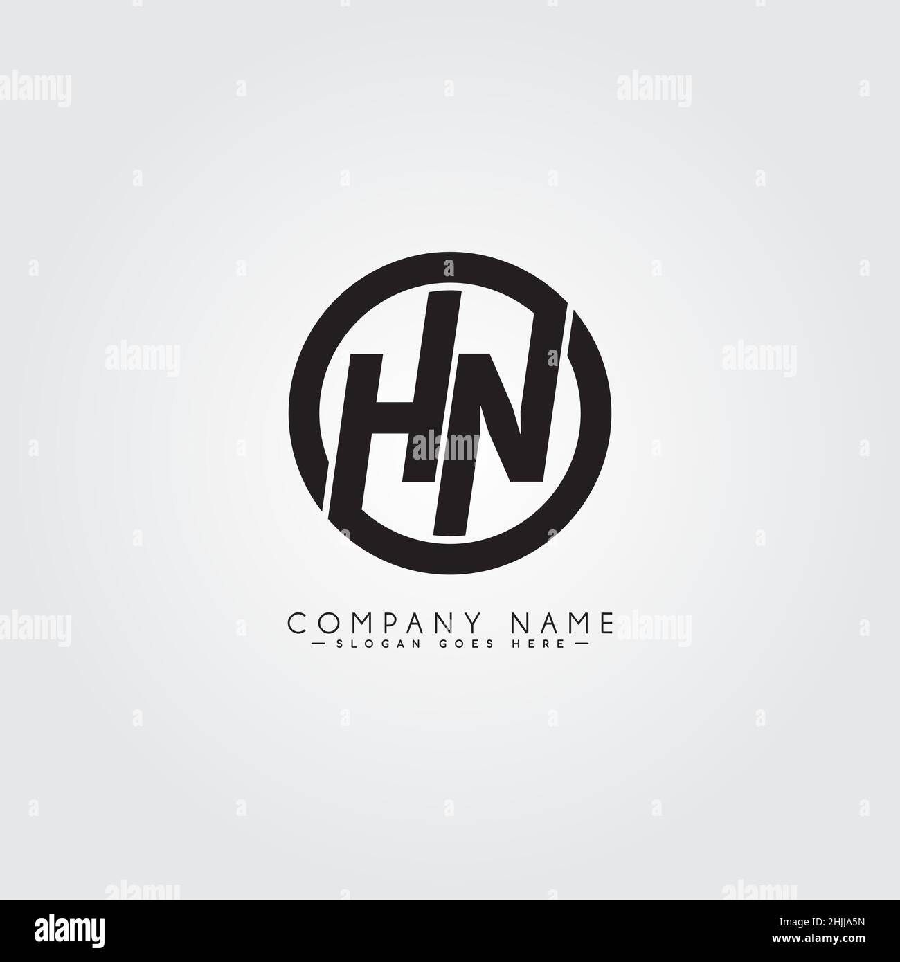 Minimal Business logo for Alphabet HN - Initial Letter H and N Logo ...