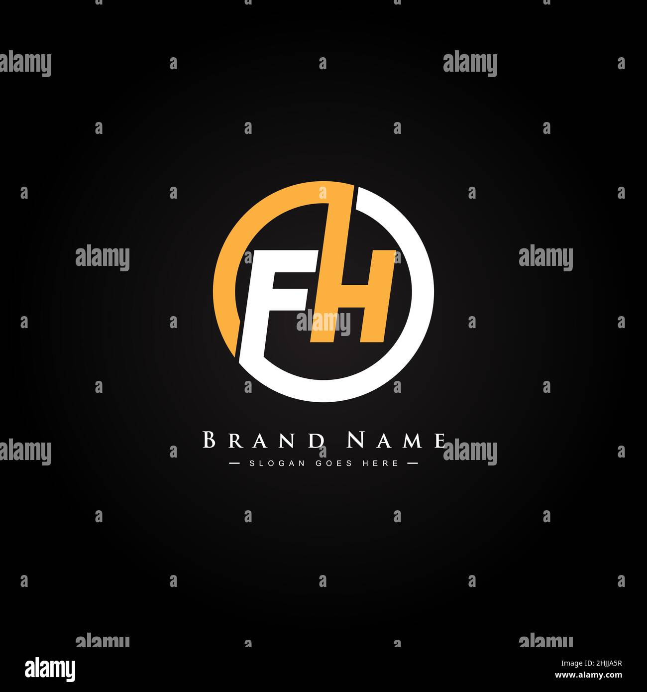 Initial Letter FH Logo - Simple Business Logo for Alphabet F and H ...