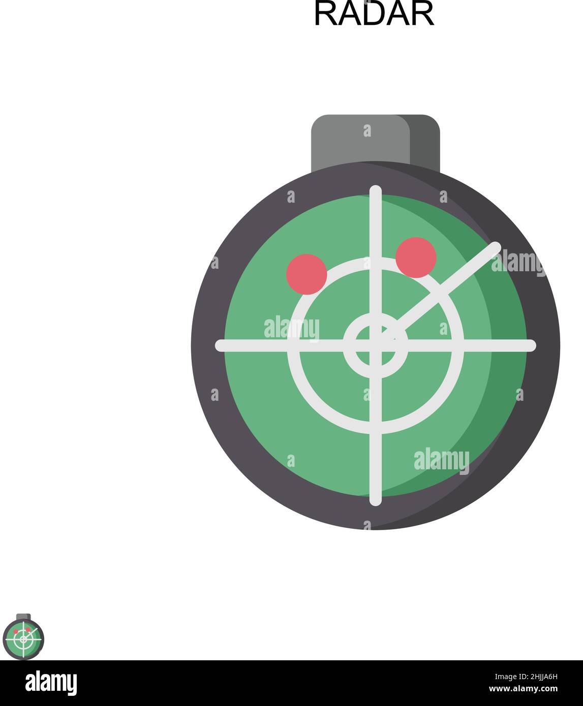 Radar Simple vector icon. Illustration symbol design template for web ...
