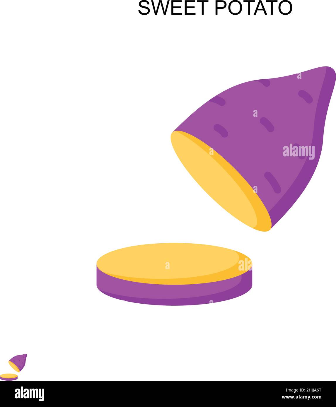 Sweet potato Simple vector icon. Illustration symbol design template ...