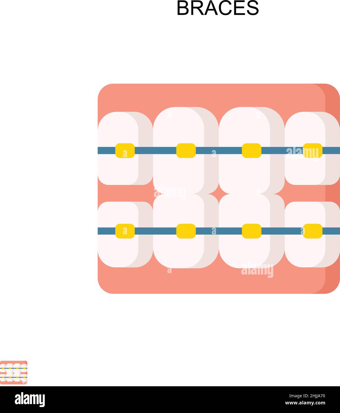 Braces Simple vector icon. Illustration symbol design template for web ...