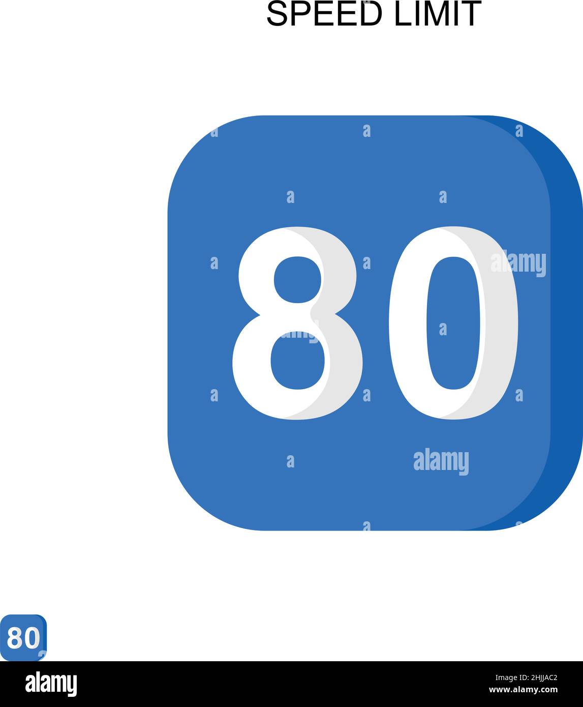 Speed limit Simple vector icon. Illustration symbol design template for ...