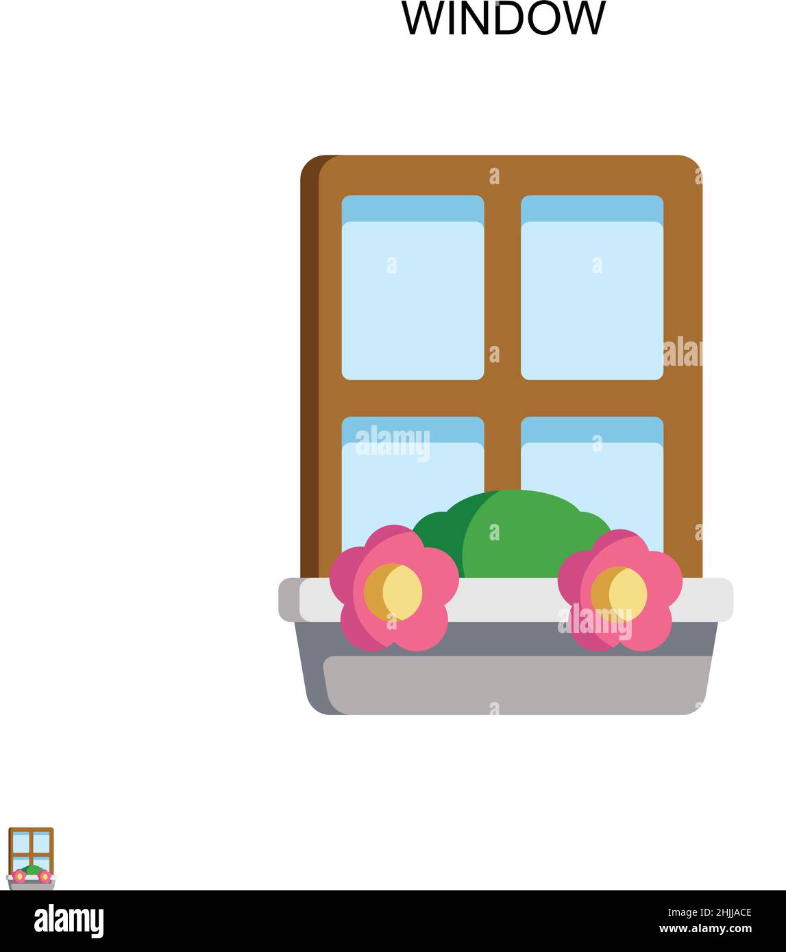 Window Simple vector icon. Illustration symbol design template for web ...