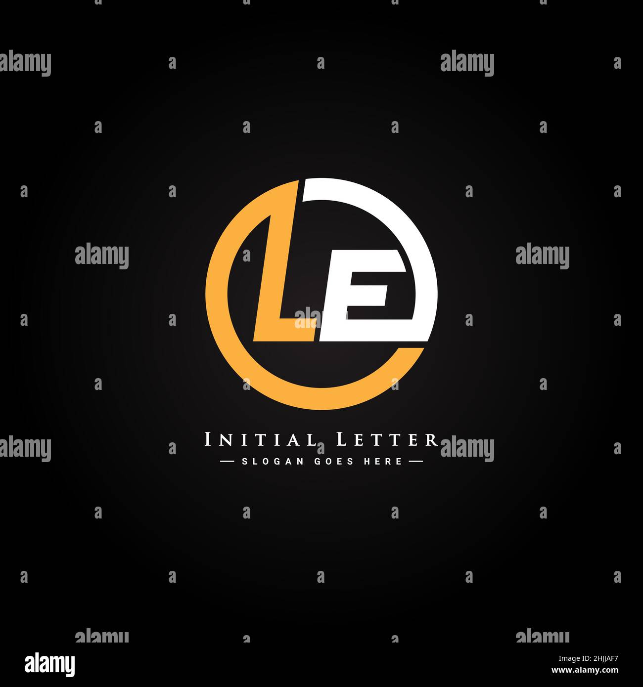 Simple Business Logo for Initial Letter LE - Alphabet Logo Stock Vector ...