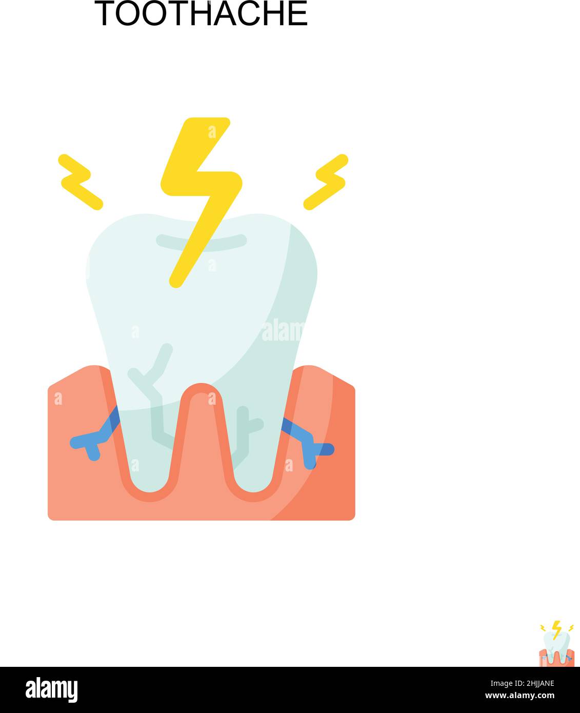Toothache Simple vector icon. Illustration symbol design template for ...